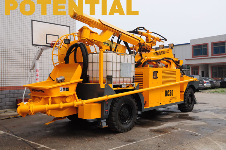 KC3019 Robotic Shotcrete Machine Diesel And Motor Power Screw Type Air ...