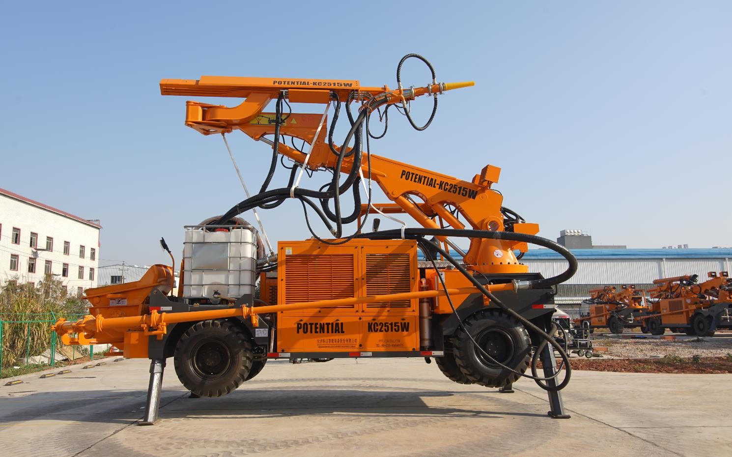 Robotic Concrete Pumping Machine , Stationary Concrete Pump With Auto ...