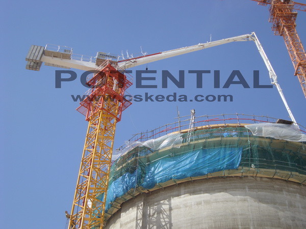 Stationary Concrete Placement Boom 11kW With Cable Remote Control