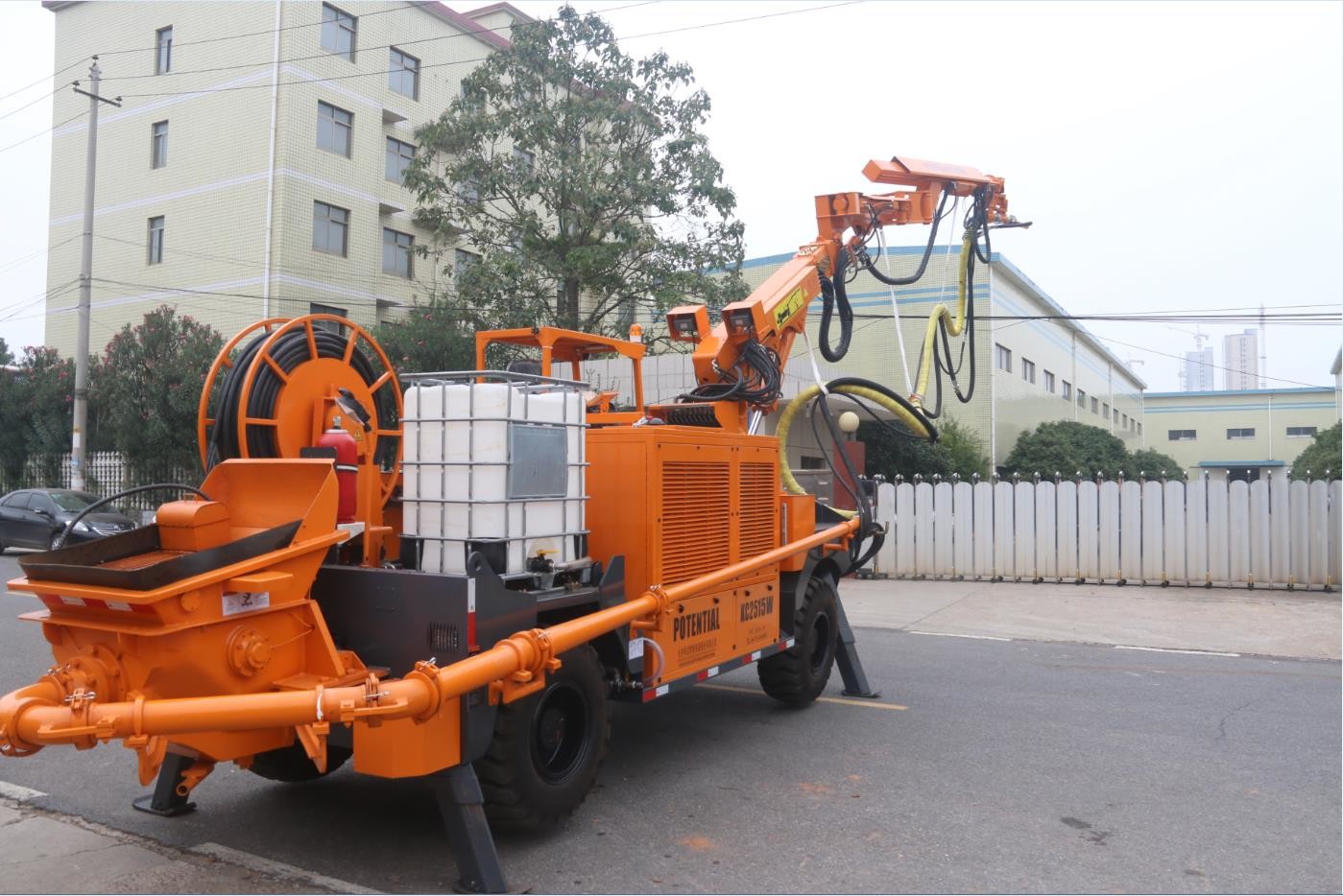 KC2515W Robotic Shotcrete Machine Wireless Remote Control 360 Rotation
