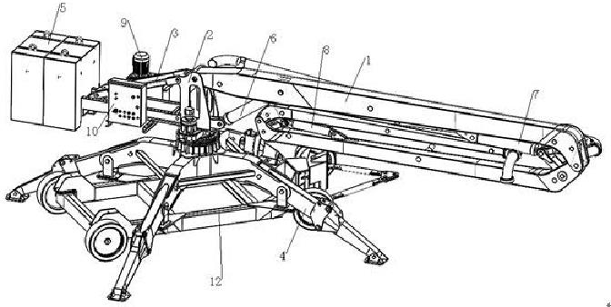 HG15 Spider Concrete Placing Boom 380V/50Hz Customized Color Outrigger ...