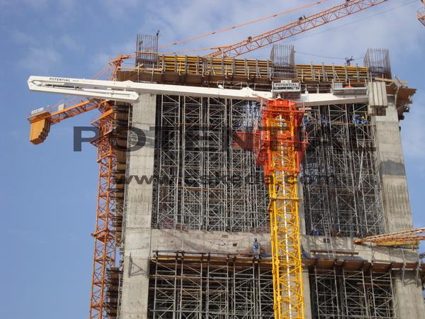 Electric Hydraulic Tower Concrete Placing Boom For Structure Construction