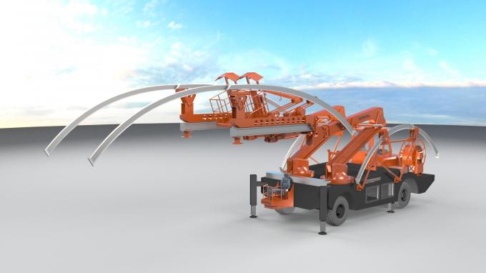 Heavy Lifting Equipment Arch Rib Lifting Machine With 2 Boom Mobile Lifters